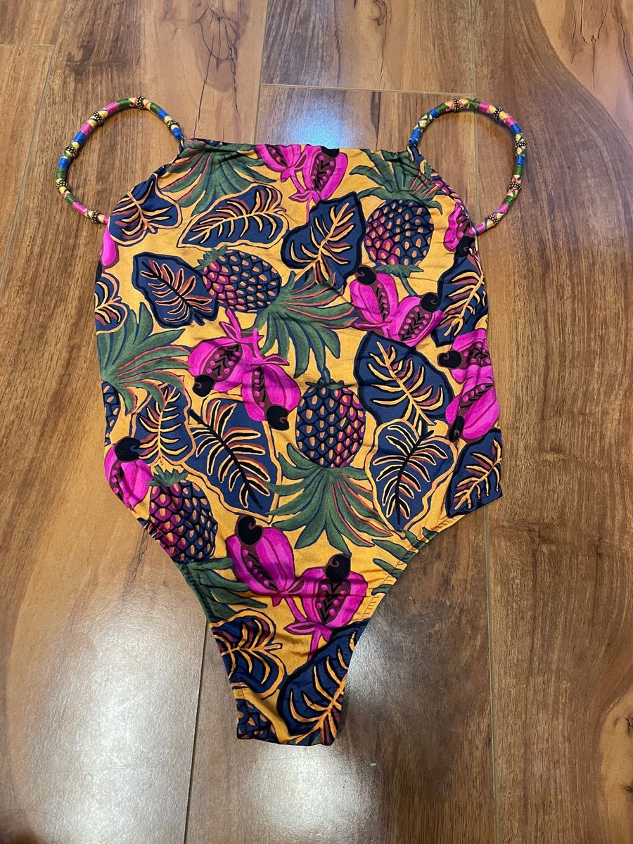 Maiô Farm Bordado | Moda Praia Feminina Farm Usado 95970384 | enjoei