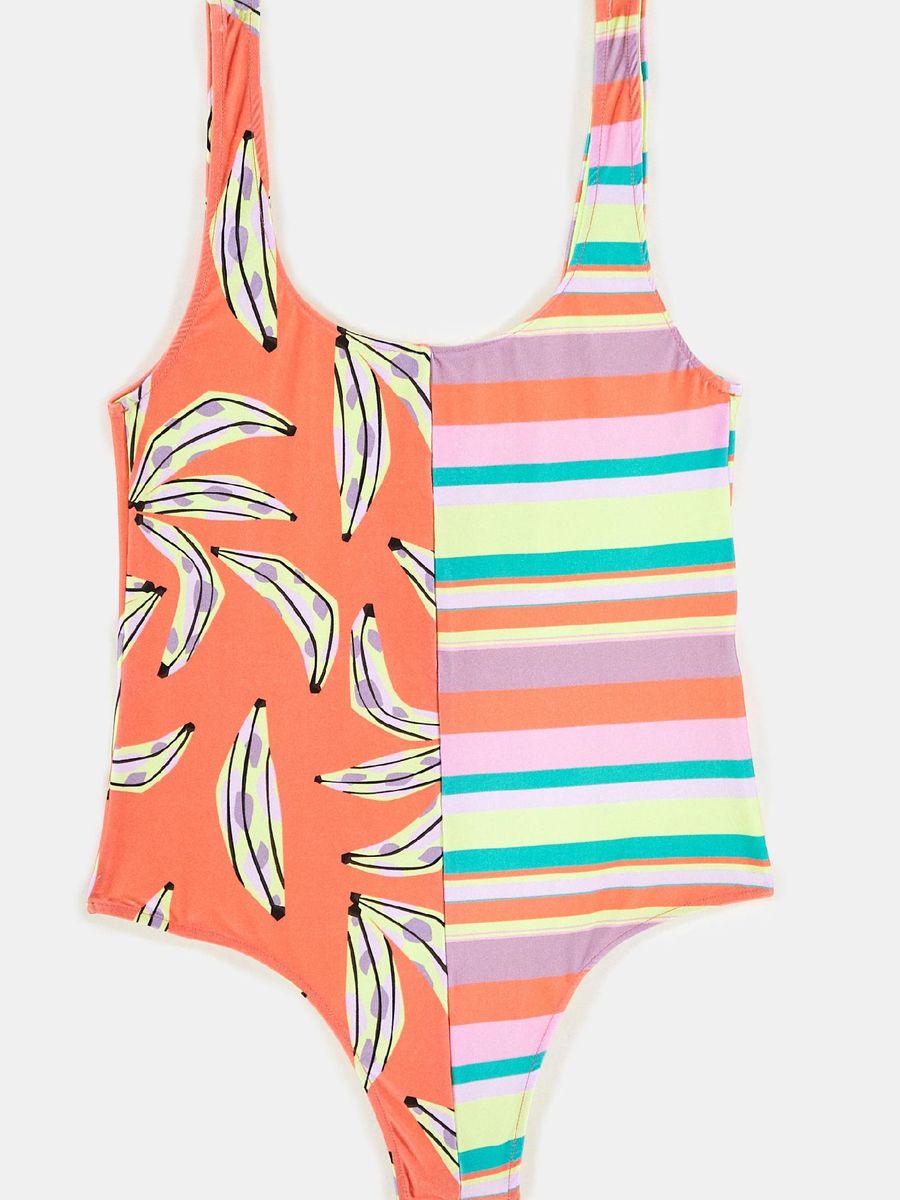 Maiô Farm Duo Bananas Coloridas | Moda Praia Feminina Farm Nunca Usado ...