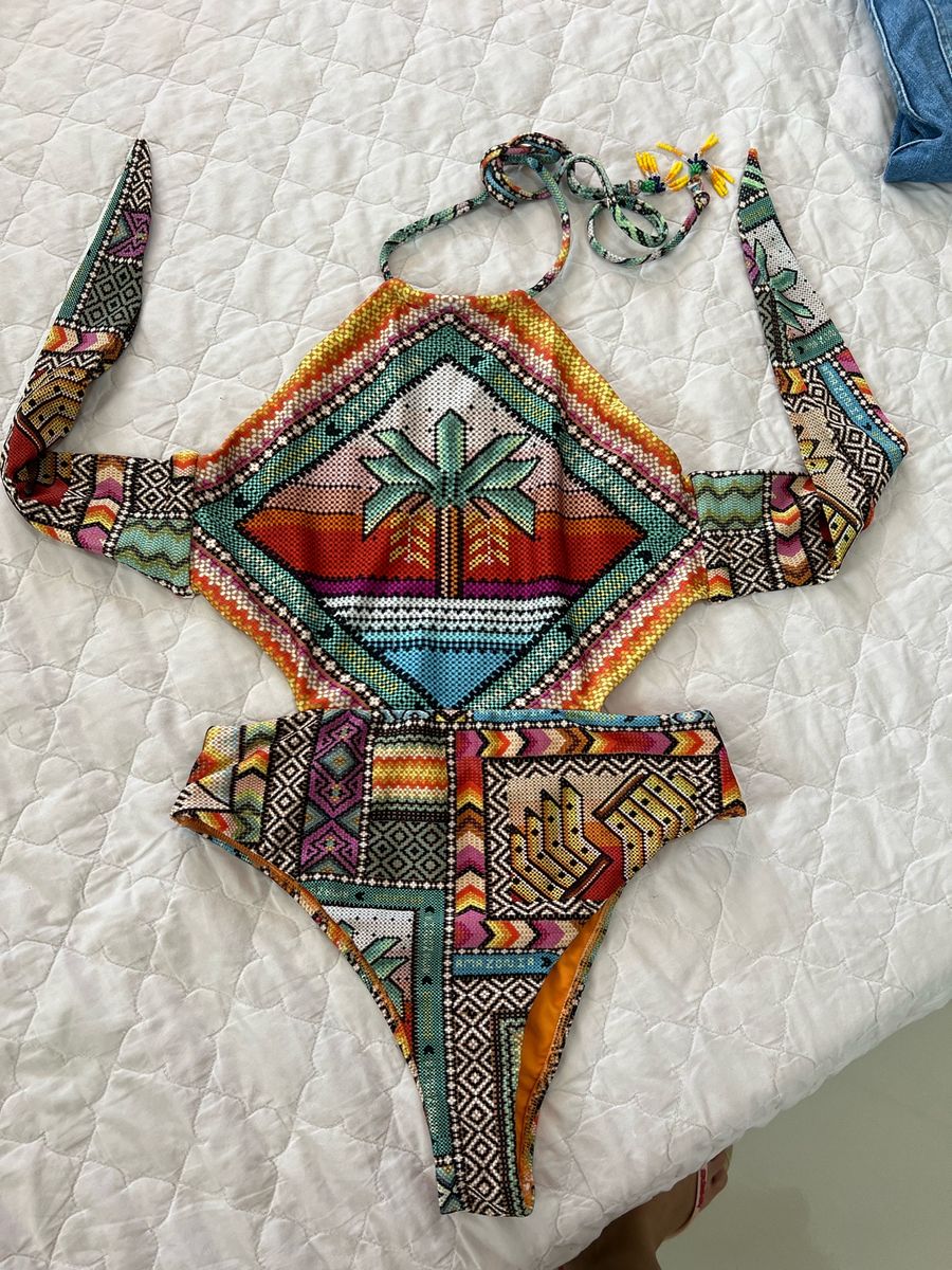 Maiô Farm Estampado | Moda Praia Feminina Farm Usado 104719831 | enjoei