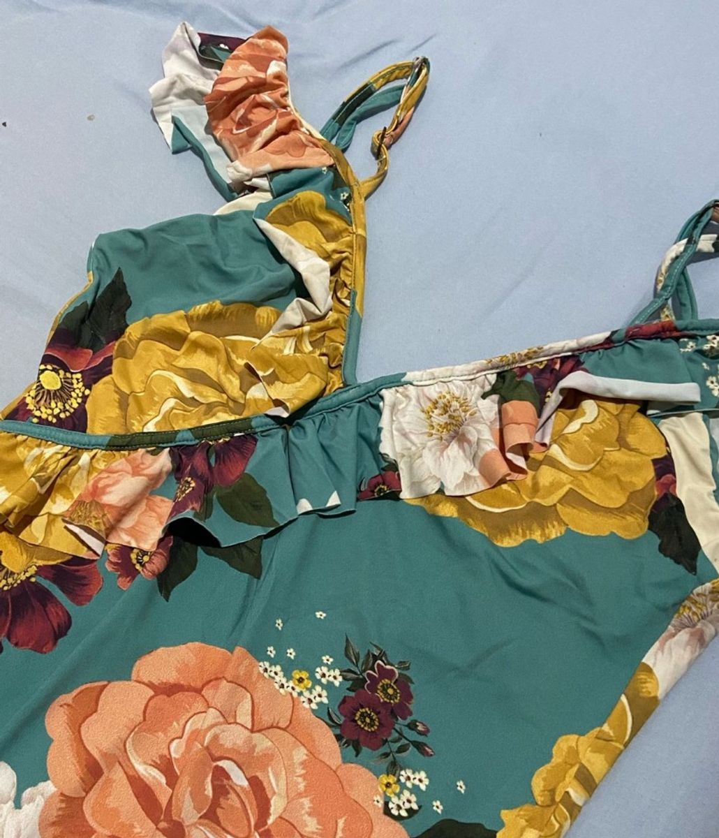 Maiô Farm Flores | Moda Praia Feminina Farm Usado 79839099 | enjoei