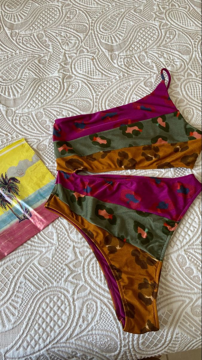 Maiô Farm Oncinha | Moda Praia Feminina Farm Usado 82042491 | enjoei