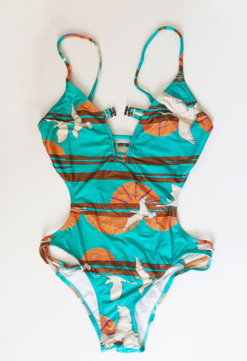 Maiô Farm - Pôr do Sol | Moda Praia Feminina Farm Usado 38873619 | enjoei