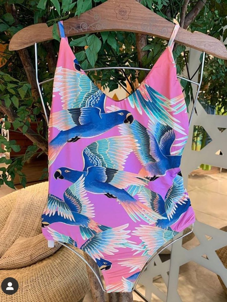 Maiô Novo Farm Araras Coleção Atual Verão 2020 Body | Moda Praia ...