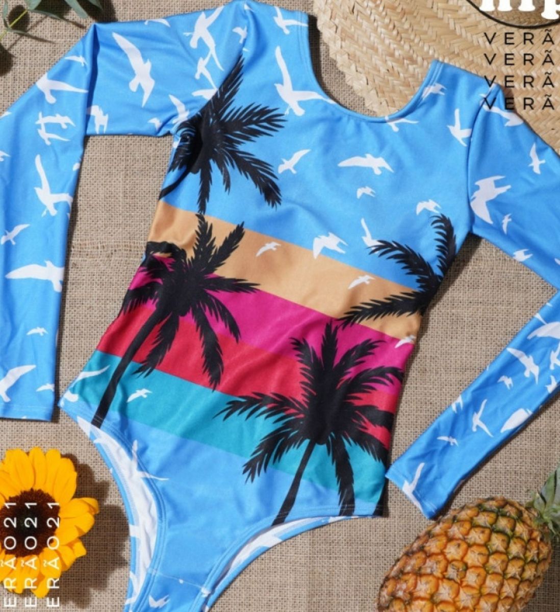 Maio Plus Size com Manga | Moda Praia Feminina Hipy Usado 68800165 | enjoei