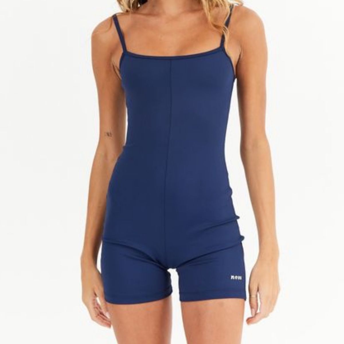 Makai One Piece Curto Active Co2 Marinho Macaquinho | Macacão Feminino ...