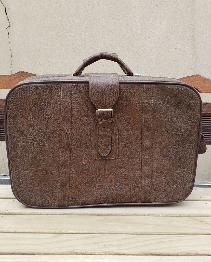 Mala Antiga de Couro | Produto Vintage e Retro Vintage Usado 33094466 ...