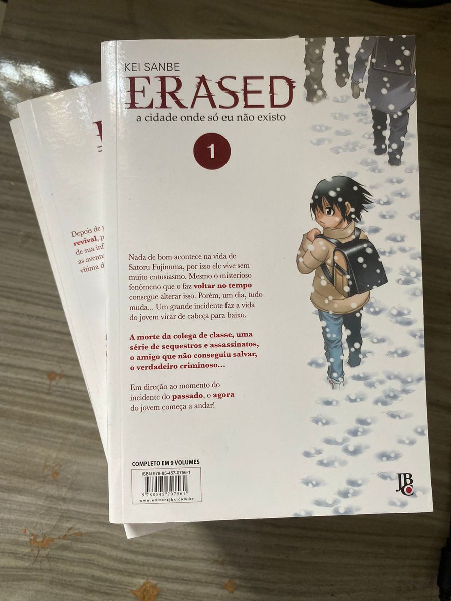 Mangá Erased - Coleção Completa - 9 Volumes | Livro Jbc Nunca Usado ...