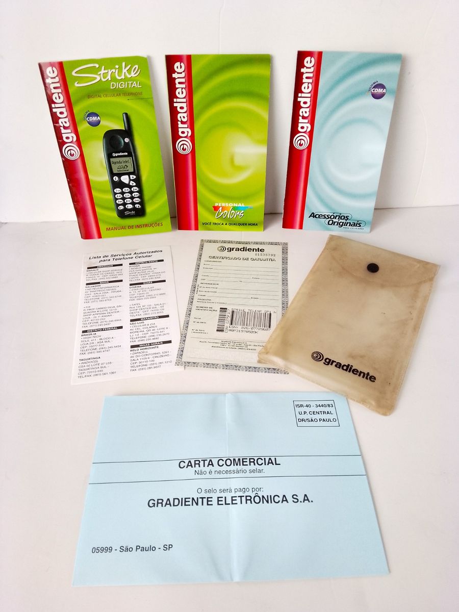 Manual Celular Gradiente Strike Digital | Celular Gradiente Usado ...