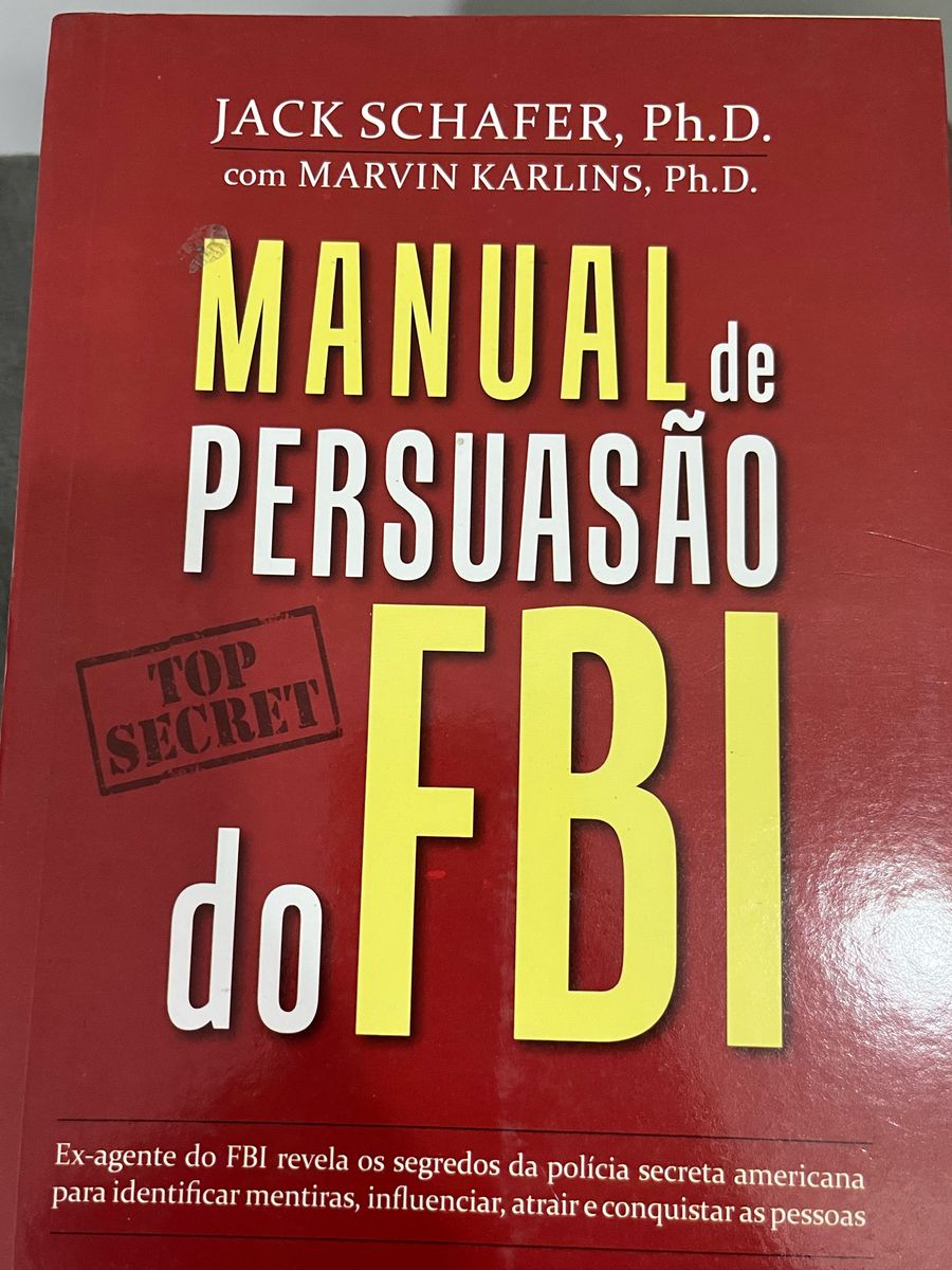 Manual de Persuasão do Fbi | Livro Universo Dos Livros Usado 85834394 ...