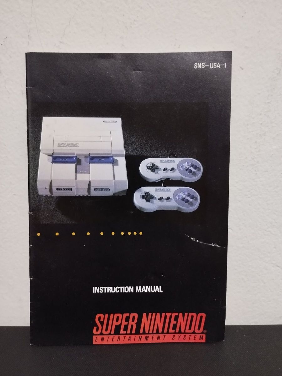 Manual Original do Super Nintendo | Acessório p/ Videogame Nintendo ...
