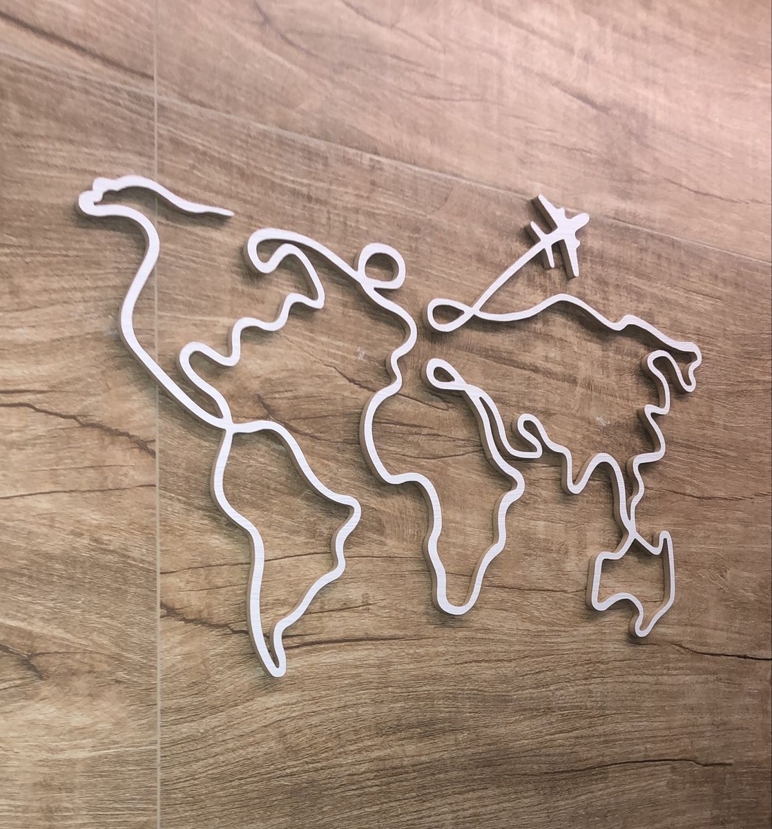 Mapa-múndi em Mdf Vazado Branco 45cmx25cm Quadro Viagem Travel | Item ...