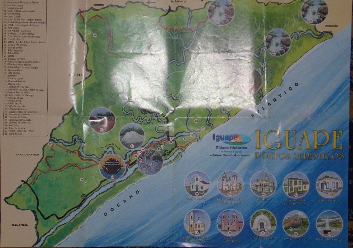 Mapa Turístico de Iguape- Pontos Turísticos | Livro Iguape Usado ...