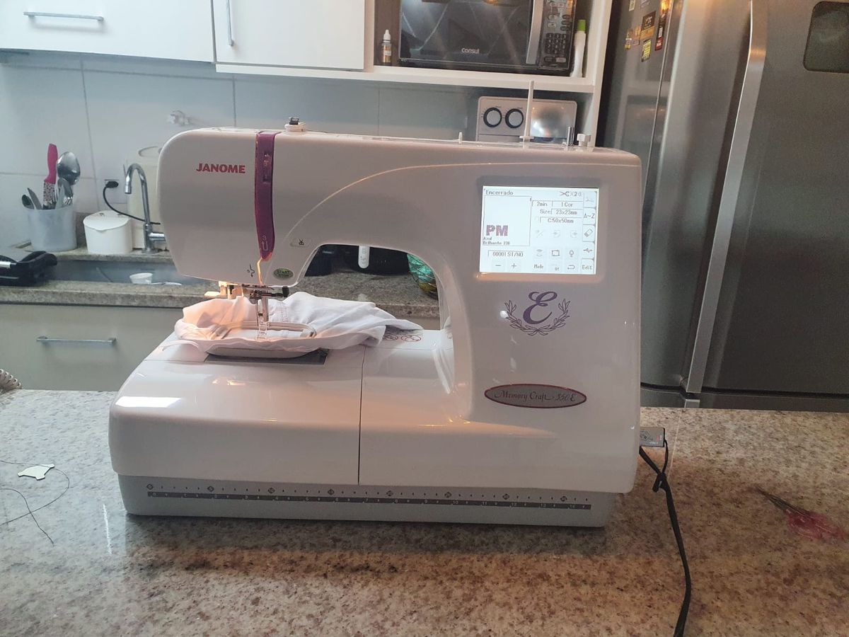 Máquina de Bordar Janome 350e Nova | Eletrodoméstico Janome Usado ...