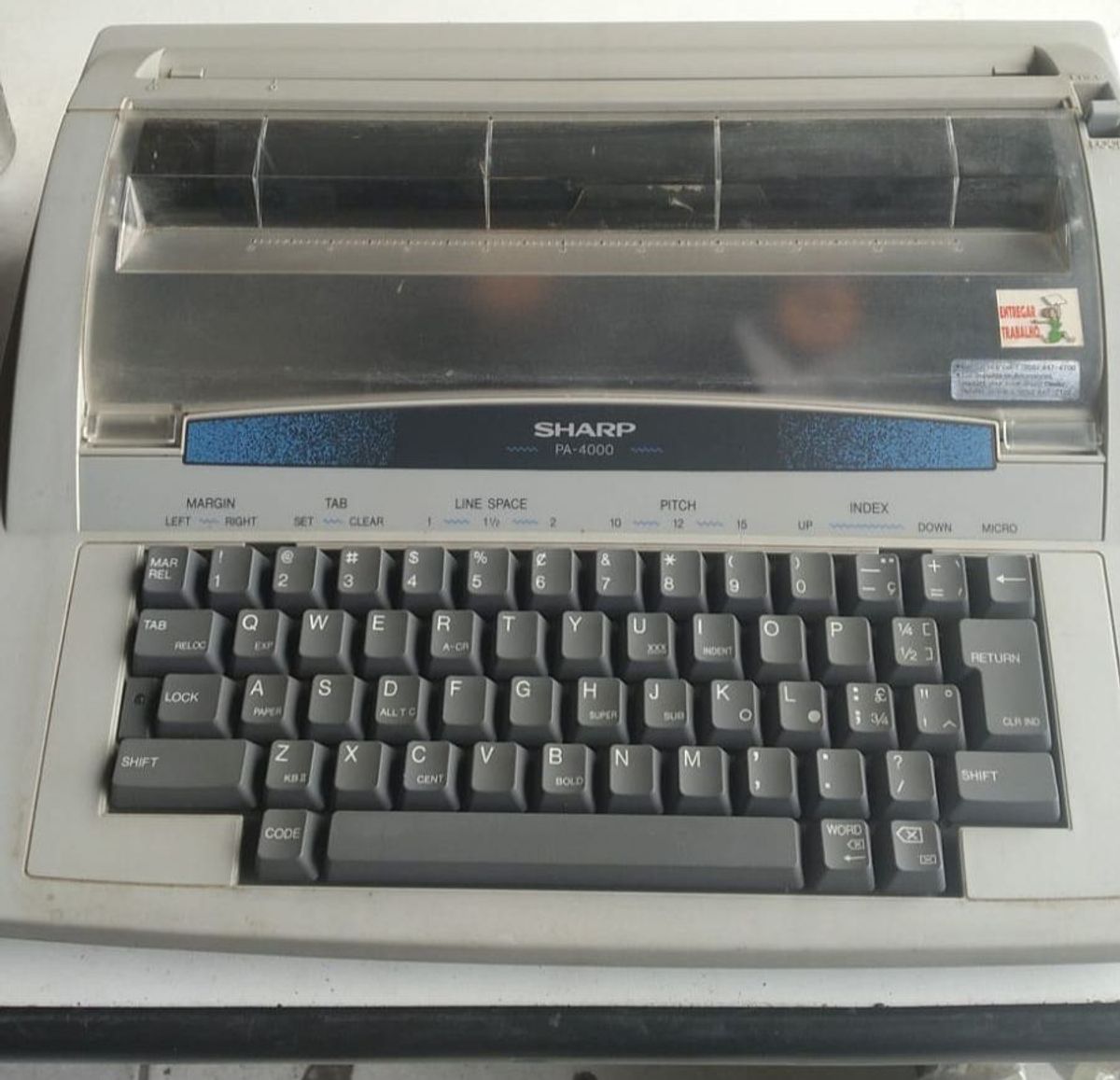 Máquina de Escrever Eletrica Sharp Pa-4000 Seminova | Item Info & Eletro Sharp Usado 88173264 ...