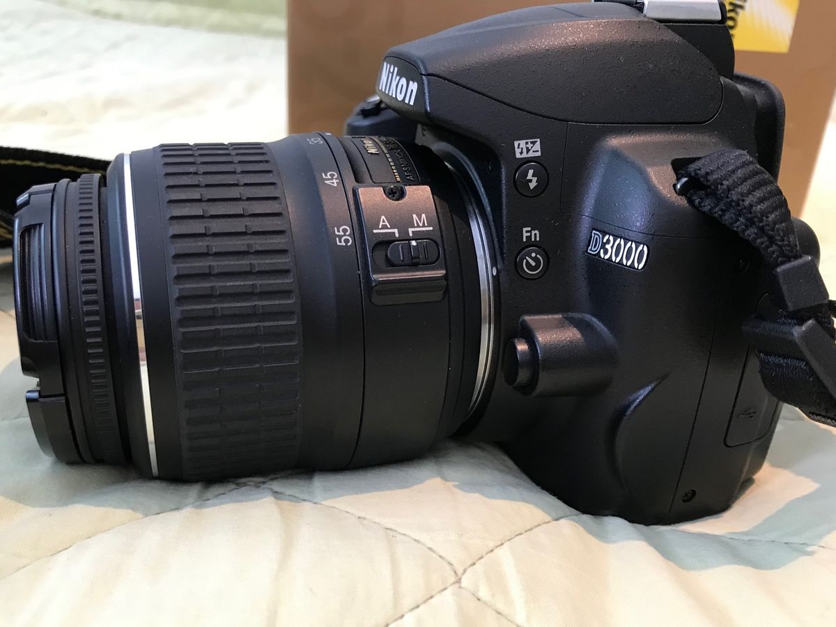 Maquina Fotográfica Nikon D3000 + Objetiva 55-200 | Máquina Fotográfica Digital Nikon D3000 ...