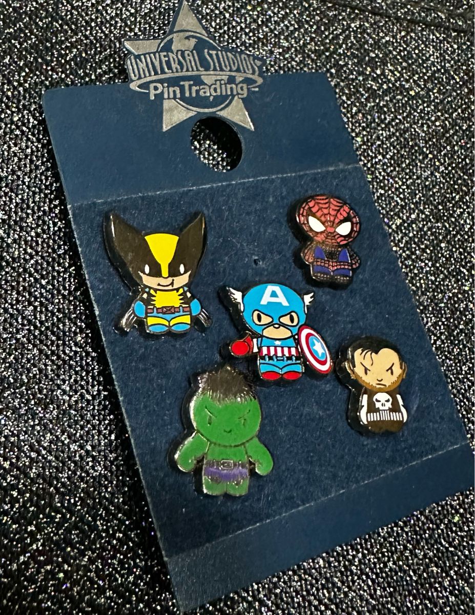 Marvel Pin Set Original Universal Studios | Cacareco Universal Studios ...