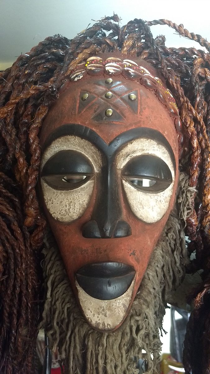 Mascara Africana Chokwe - Angola | Item de Decoração Arte Africana ...