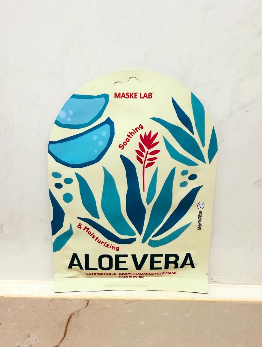 Máscara Facial Coreana Aloe Vera | Cosmético Feminino Maske Lab Nunca ...