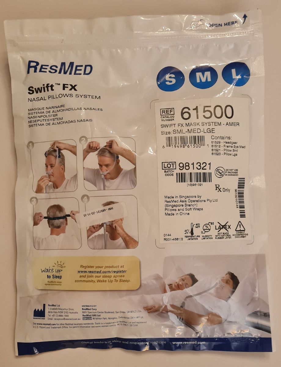 Máscara Nasal para Cpap Swift Fx | Móvel p/ Casa Resmed Nunca Usado ...
