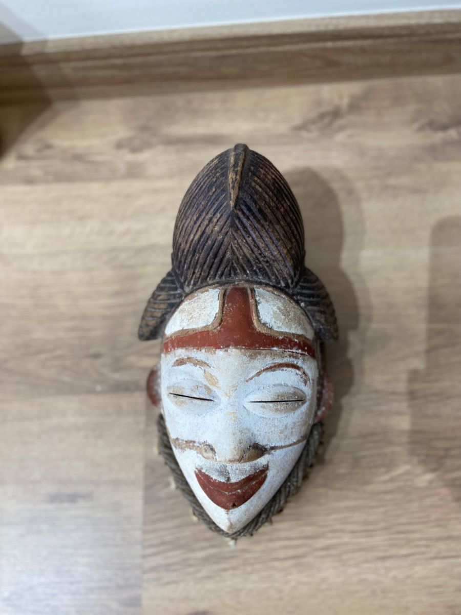 Mascara Tribal Africana, Povo Punu do Gabão, em Madeira, Artesanato ...