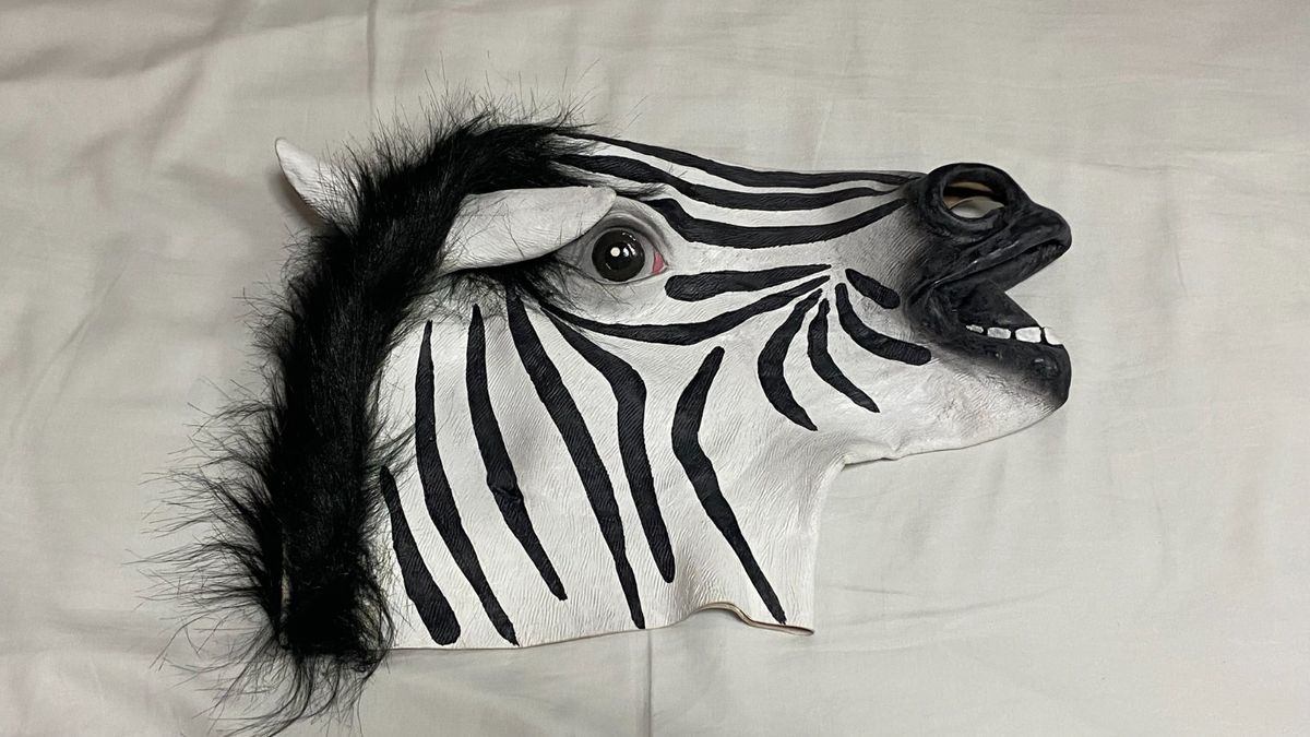 Máscara Zebra | Produto Vintage e Retro Usado 85248601 | enjoei