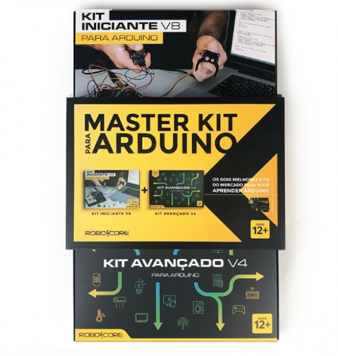 Master Kit Arduino: Kit Iniciante V8 + Kit Avançado V4 | Item Info ...