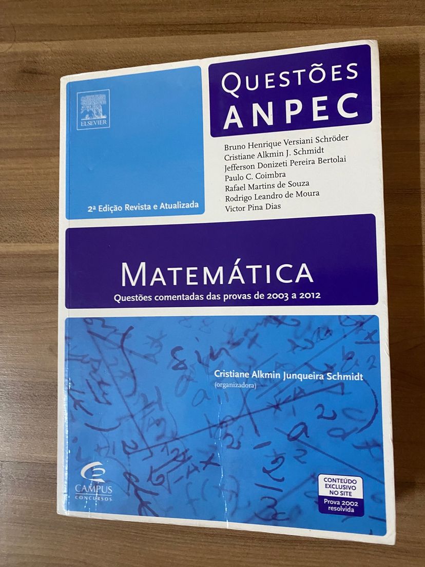 Matemática Questões Anpec | Livro Editora Campus Usado 86789706 | enjoei