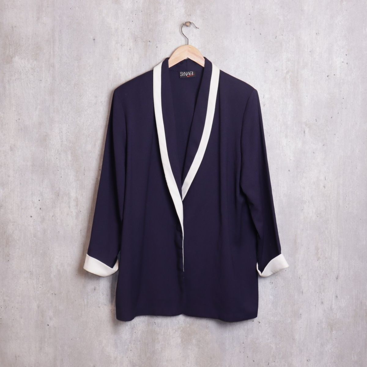 Maxi Blazer Azul Marinho Synari | Vestido Feminino Synari Usado ...