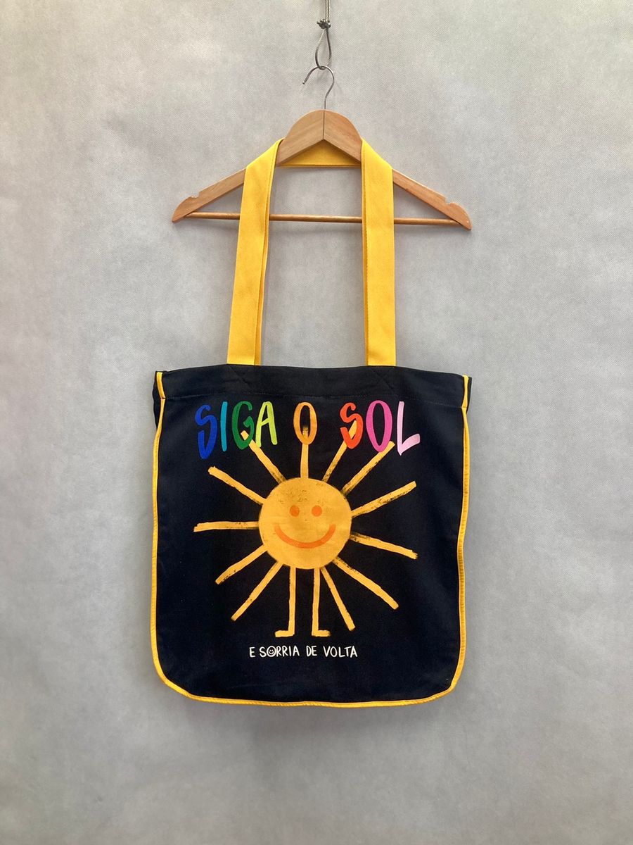 Maxi Bolsa Farm Siga O Sol e Sorria | Bolsa de Ombro Feminina Farm ...