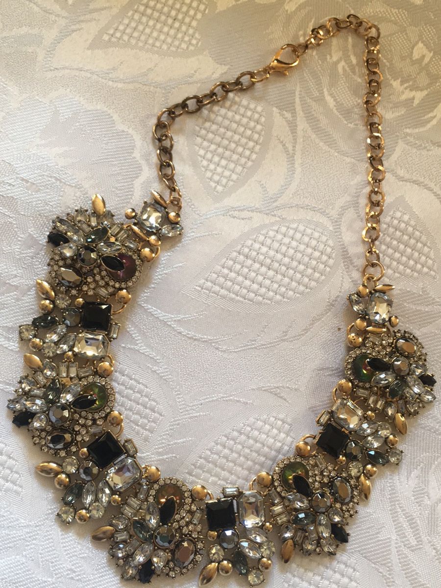 Maxi Colar Luxo Pedraria Ideal para Festas a Rigor | Bijuteria Feminina ...