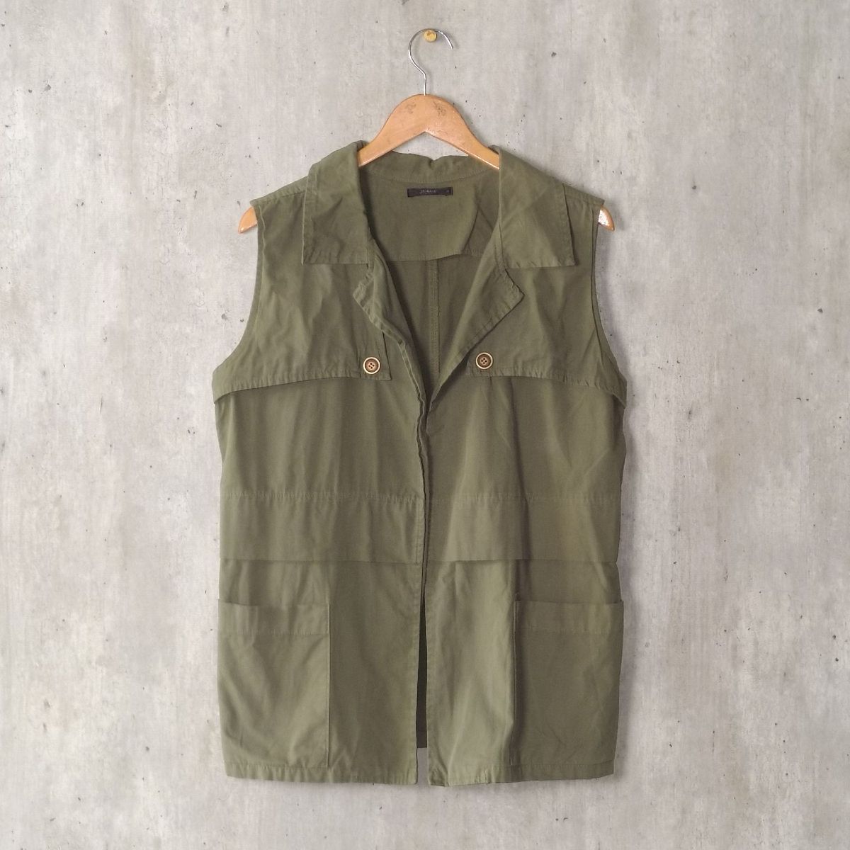 Maxi Colete Verde Musgo My Basic | Colete Feminino My Basic Usado ...