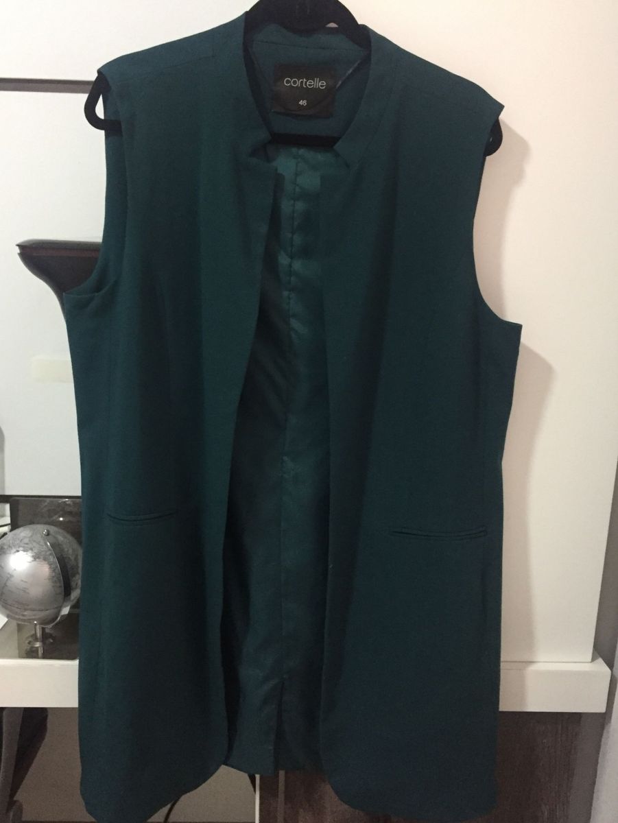 Maxicolete Verde Musgo | Colete Feminino Cortelle Usado 24000653 | enjoei