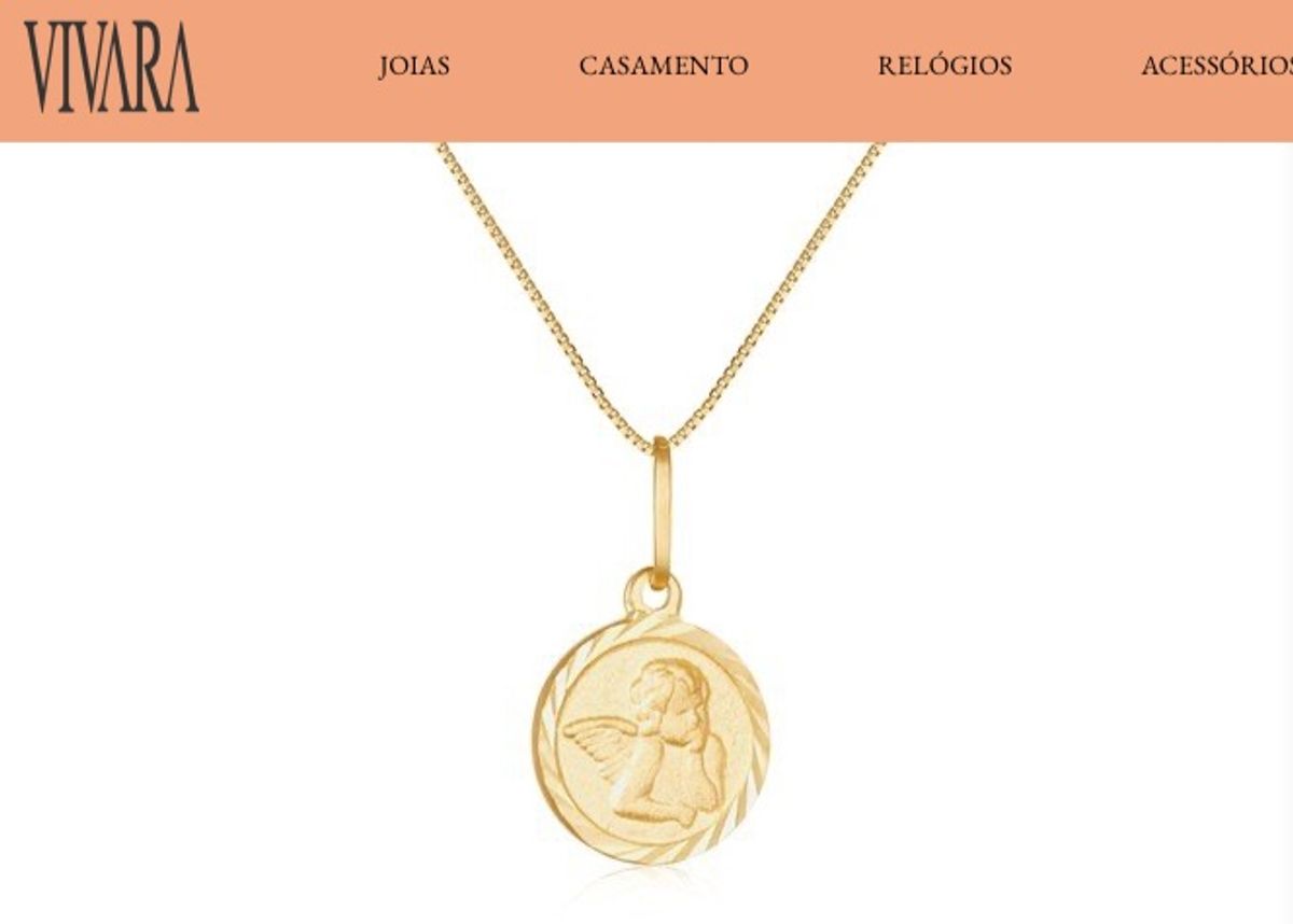 Medalha Vivara Ouro 18k Batizado | Item Infantil Vivara Nunca Usado ...