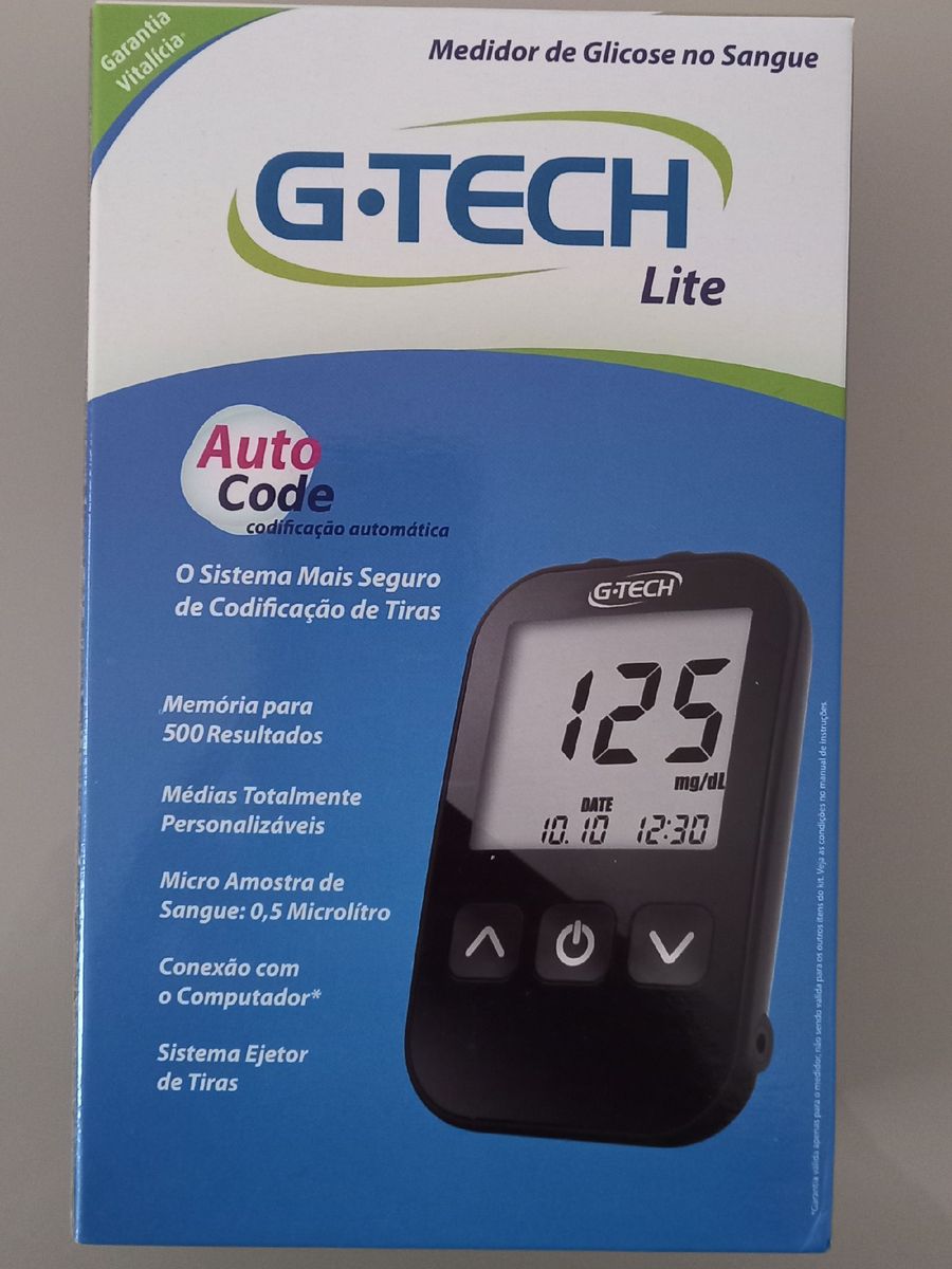 Medidor de Glicose No Sangue | Item Info & Eletro Gtech Lite Usado ...