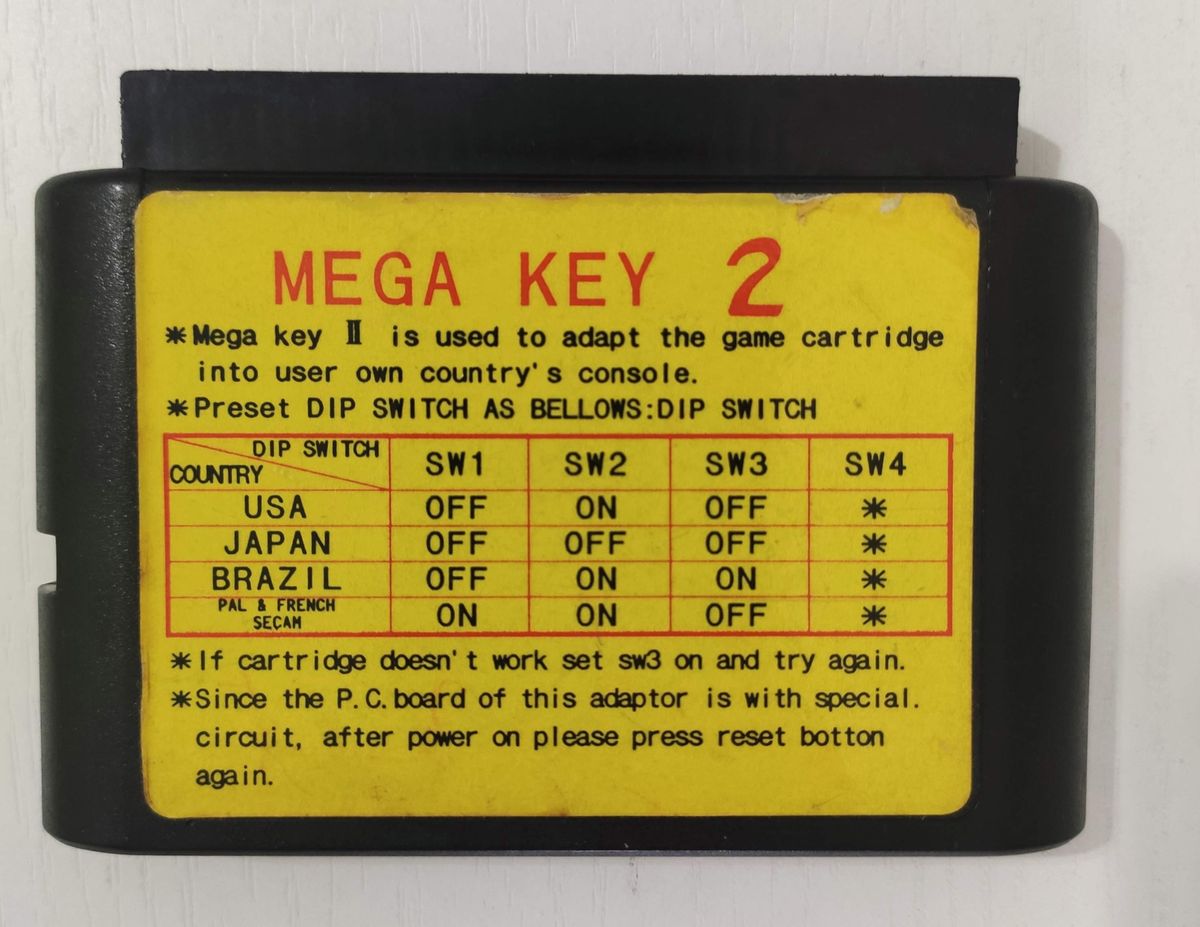 Mega Key 2 Mega Drive - Item Raro Original de Colecionador | Acessório ...