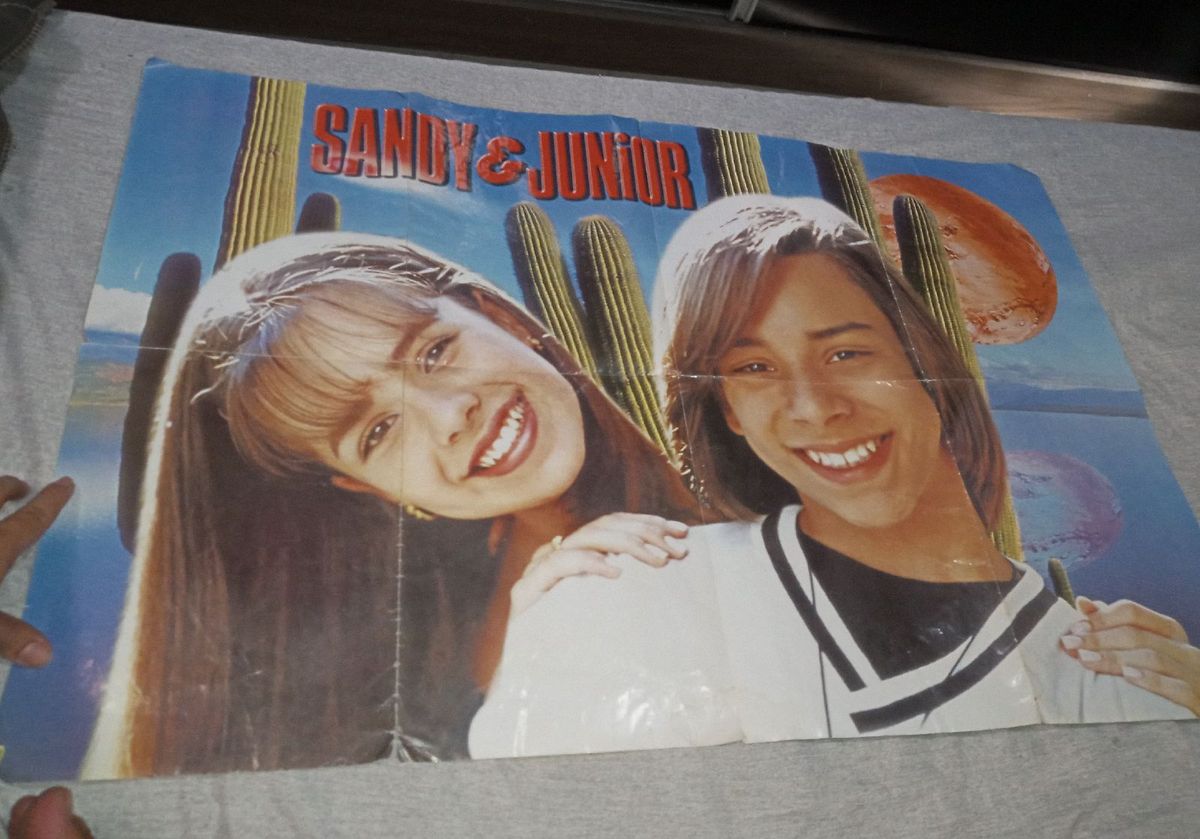 Mega Poster Sandy e Júnior Raríssimo de 1997, para Colecionadores ...