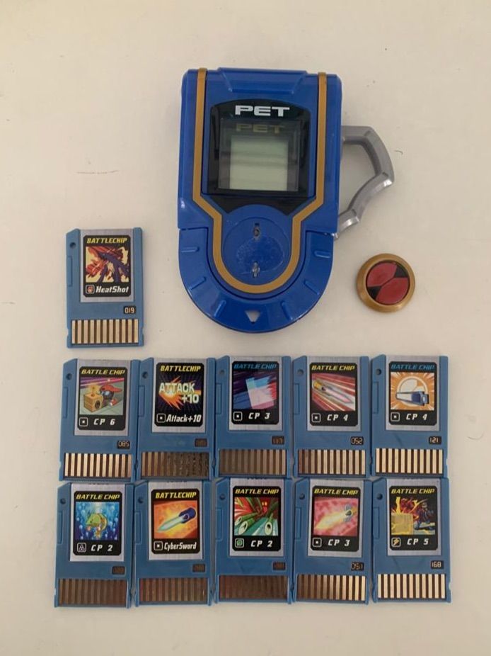 Megaman Advanced Pet Terminal com 11 Battle Chips | Jogo de Videogame ...