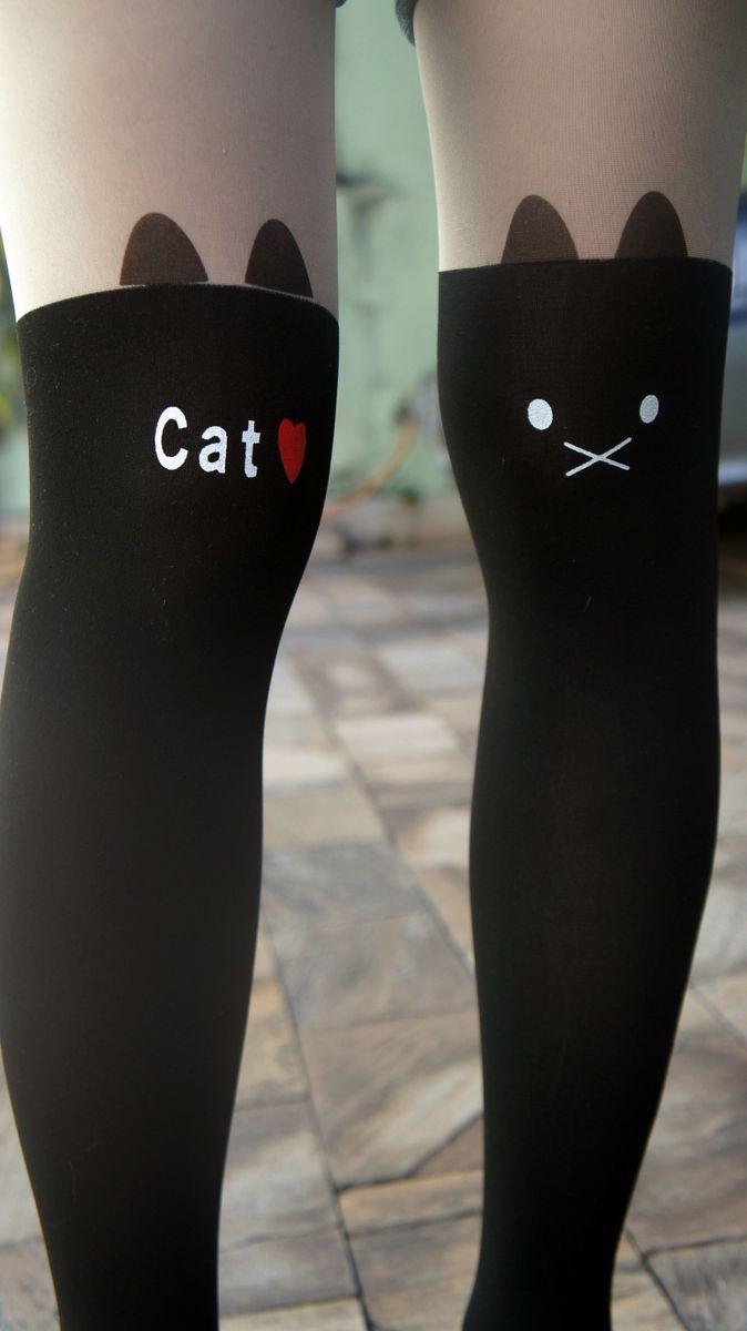 Meia-calça Koalla Hispter Meia Cat | Meia Calça Feminina Koalla Hispter ...