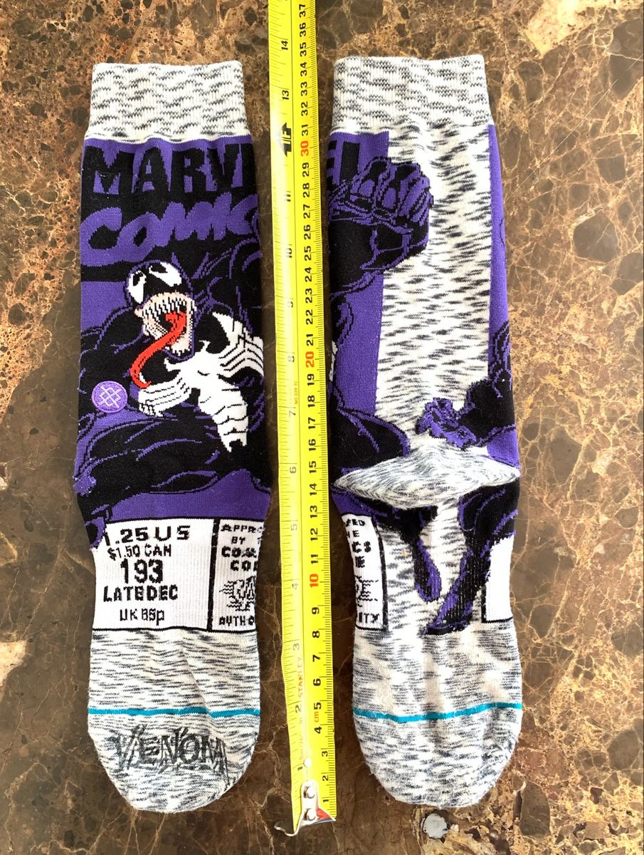 Meia da Marca Stance Cano Alto do Personagem Venom da Marvel Tamanho ...