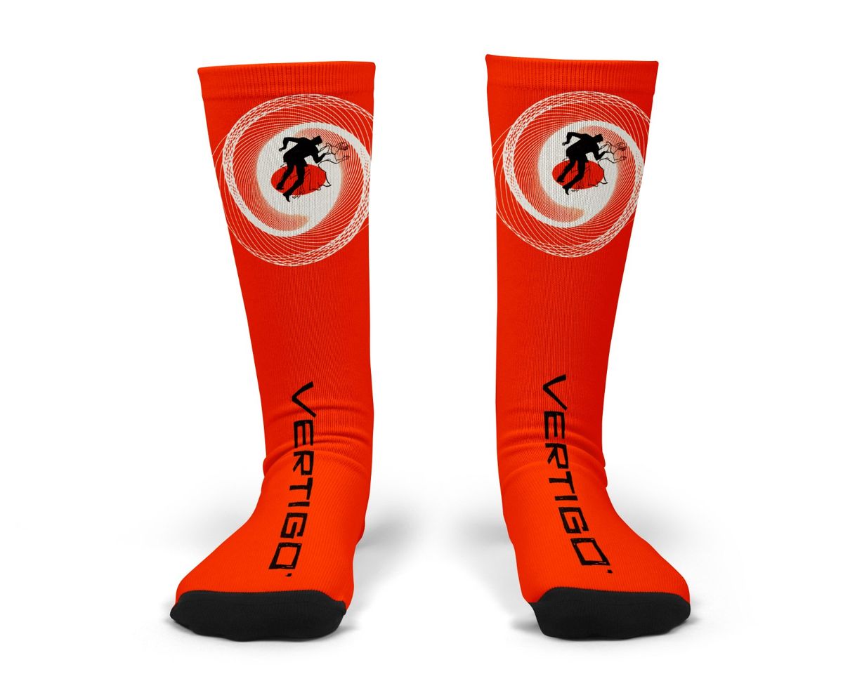 Meia Personalizada Vertigo Alfred Hitchcock Filme Clássico Um Corpo Que Cai | Produto Feminino ...