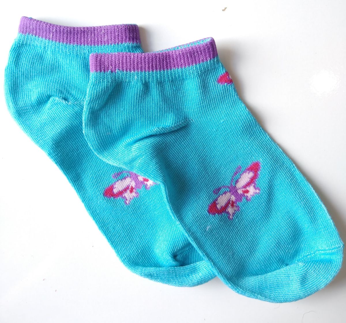 Meias Azuis com Borboletas | Tênis Feminino Nunca Usado 51394919 | enjoei