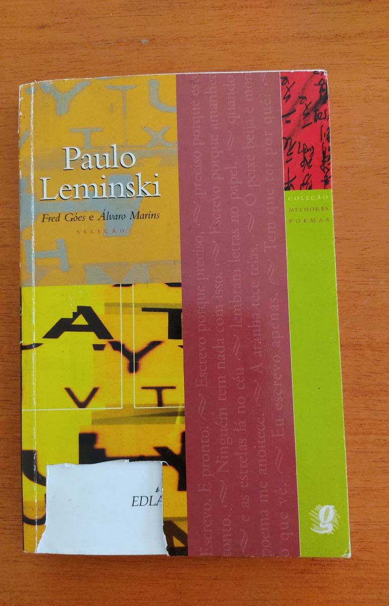 Melhores Poemas Paulo Leminsky | Livro Editora Global Usado 87205066 ...