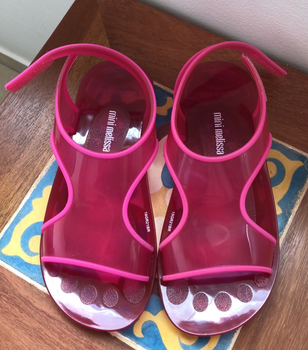 Melissa Acqua Rosa | Calçado Infantil para Meninas Melissa Usado ...