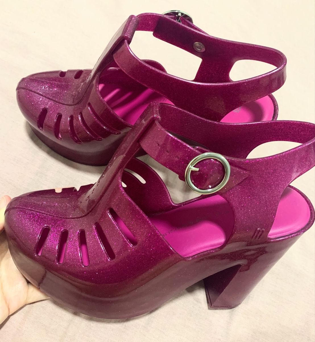 Melissa Aranha 79 16 Heel Original | Sandália Feminina Melissa Nunca ...