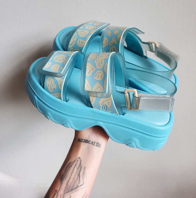 Melissa Brave Platform Azul | Sandália Feminina Melissa Usado 78101493 ...