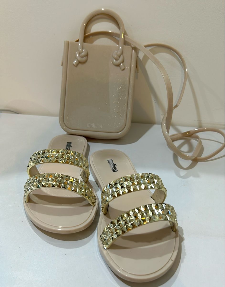 Melissa com Bolsa | Rasteira Feminina Melissa Nunca Usado 94989285 | enjoei