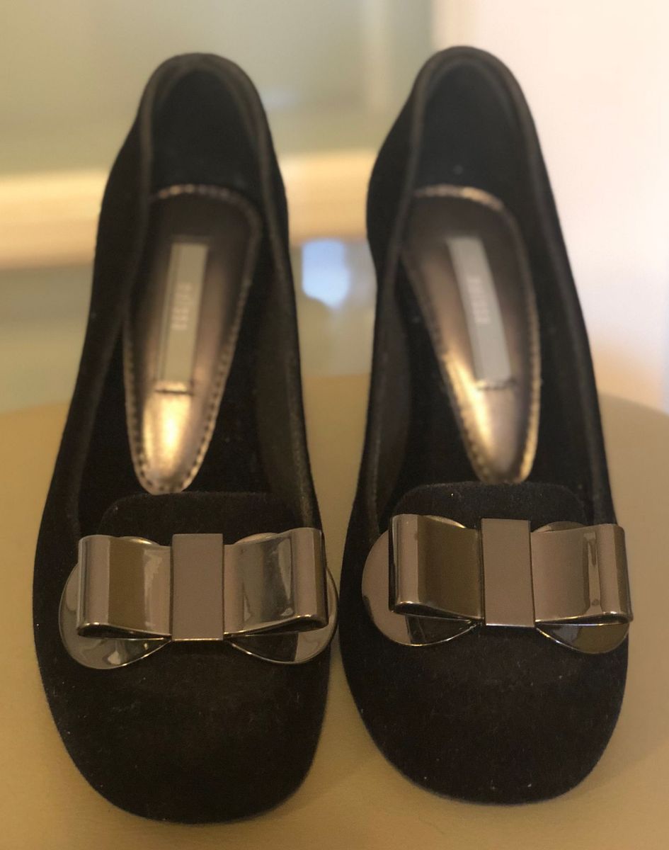 Melissa Loop Flocada Preta | Sapato Feminino Melissa Usado 28204760 ...