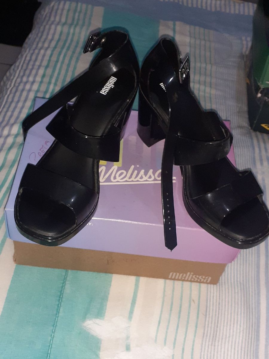 Melissa Model Ad Preta | Sandália Feminina Melissa Usado 66417534 | enjoei