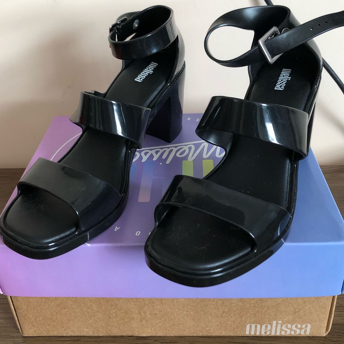 Melissa Model Preta | Sandália Feminina Melissa Usado 76548110 | enjoei