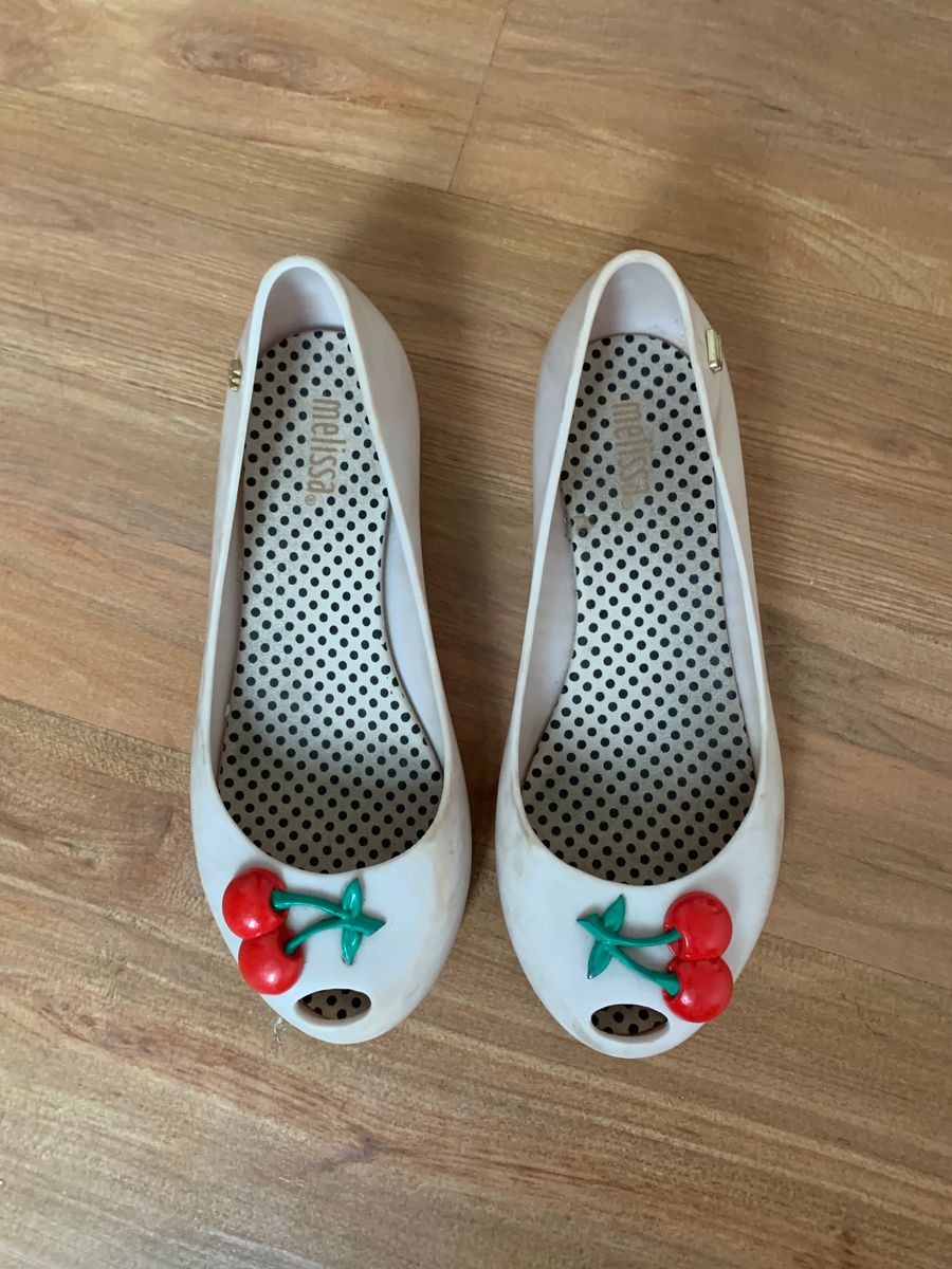 Melissa Off White Cereja Cerejinha | Calçado Infantil para Meninas ...